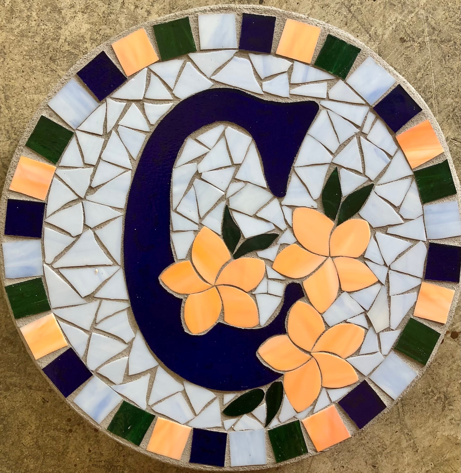 Monogram Stepping Stone - Mosaic Stepping Stones - Etsy