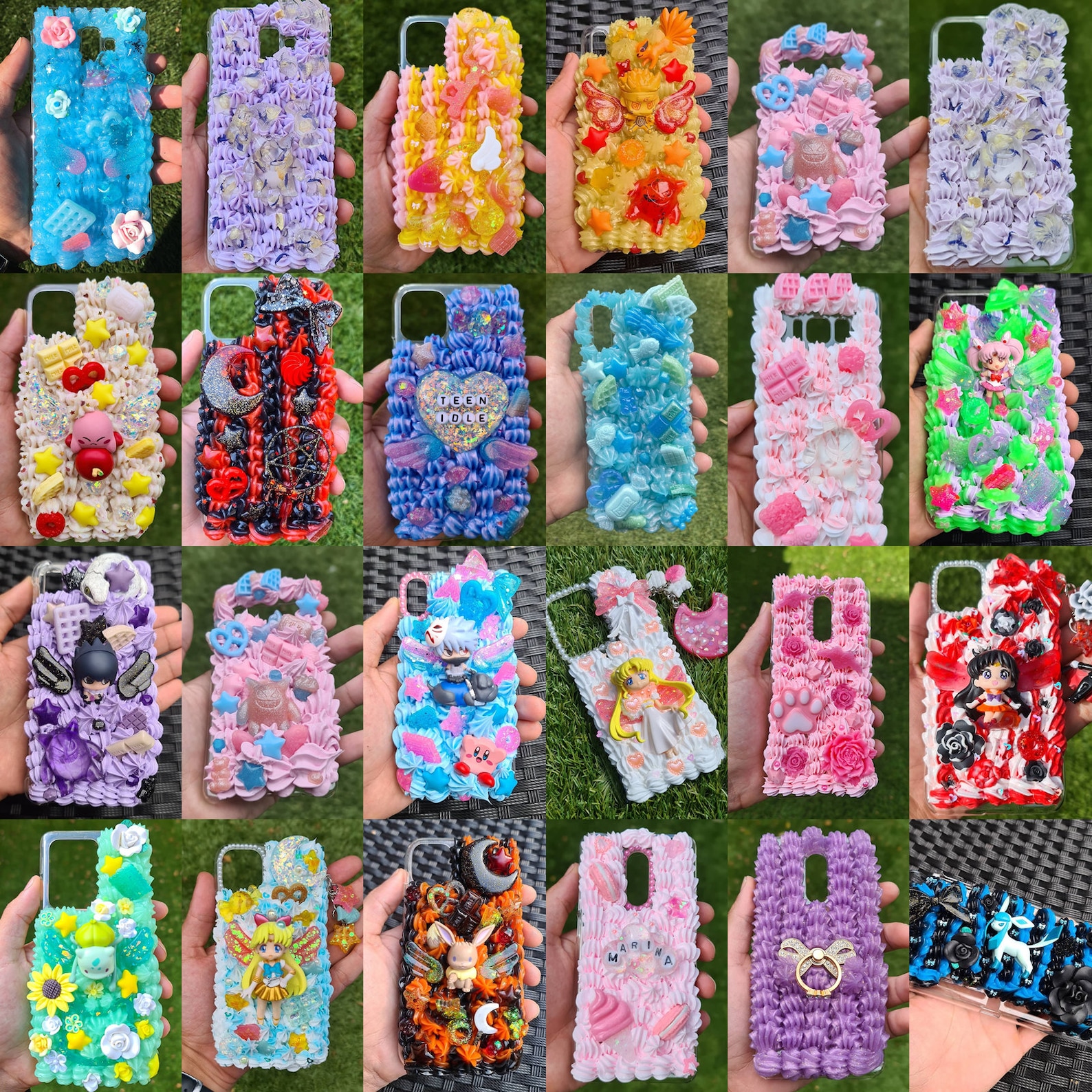 Custom Decoden Phone Case Kawaii Cute Whipped Cream Effect Etsy