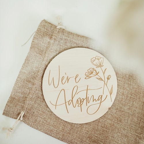 Adoption Announcement Sign We're Adopting Adoption Photo - Etsy