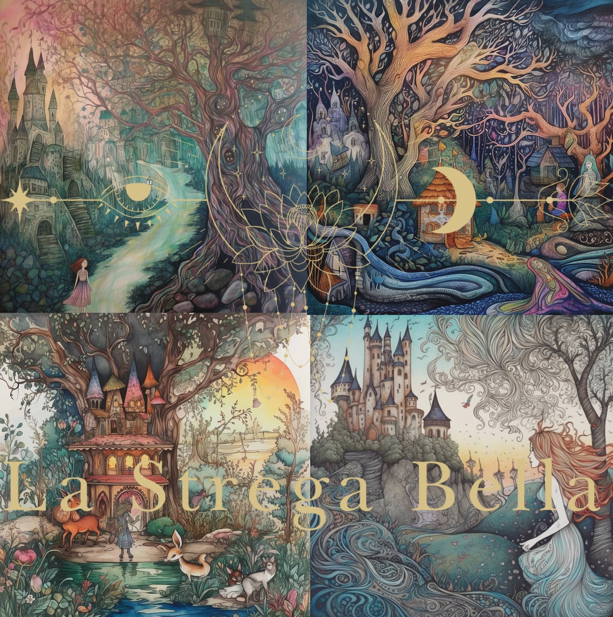 EIGHT ENCHANTED Witchprints - Instant Digital Download/witch Poster ...