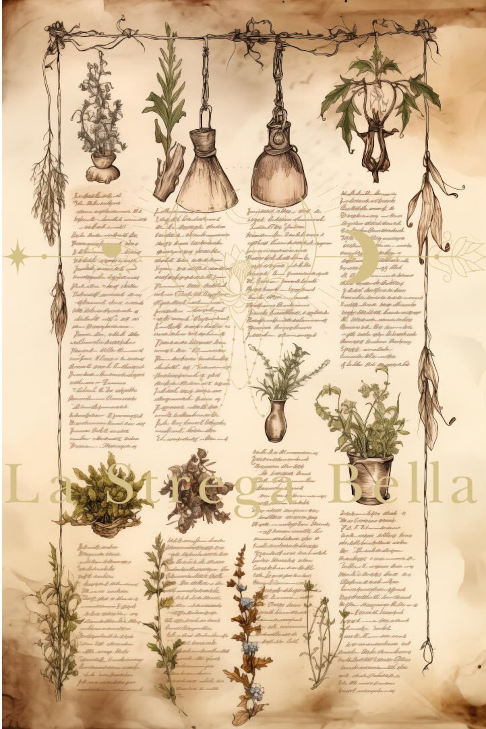 Witch Herb Posters - Beautifully Illustrated Witchy Posters - Etsy