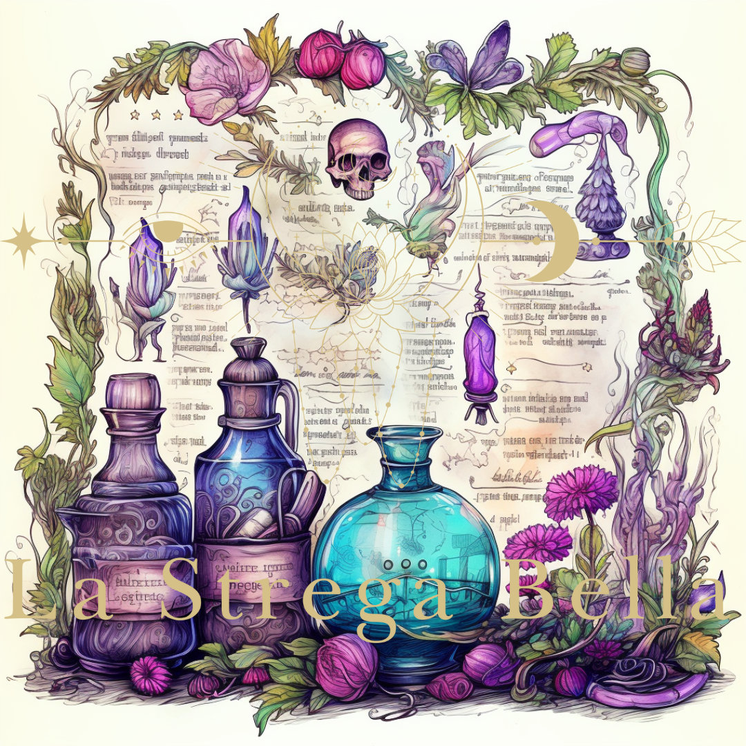 Witches Poster - FOUR Witches Posters - Beautifully Illustrated Witchy ...