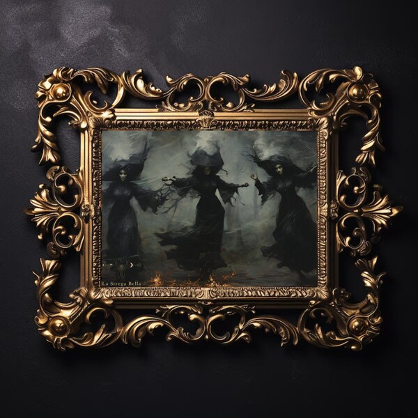 Witches Poster FOUR Witches Posters Beautifully Illustrated Witchy ...