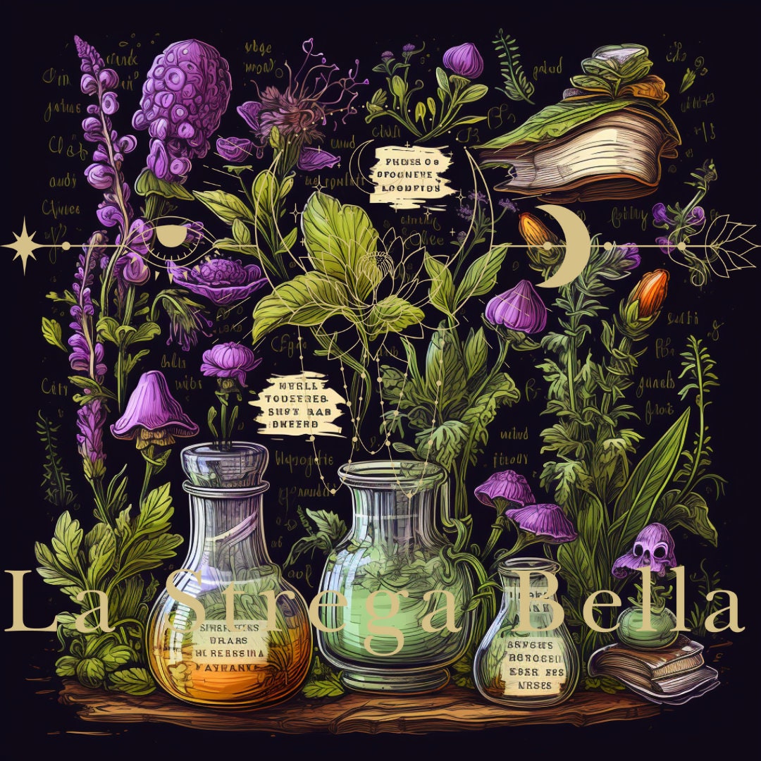 Witches Poster - FOUR Witches Posters - Beautifully Illustrated Witchy ...