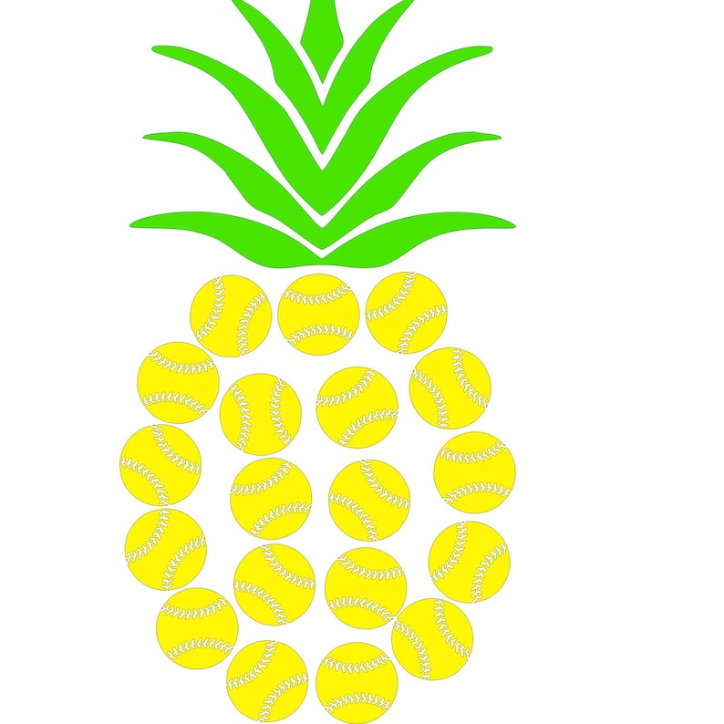 Softball Pineapple Svg, Softball Svg, Pineapple Svg - Etsy