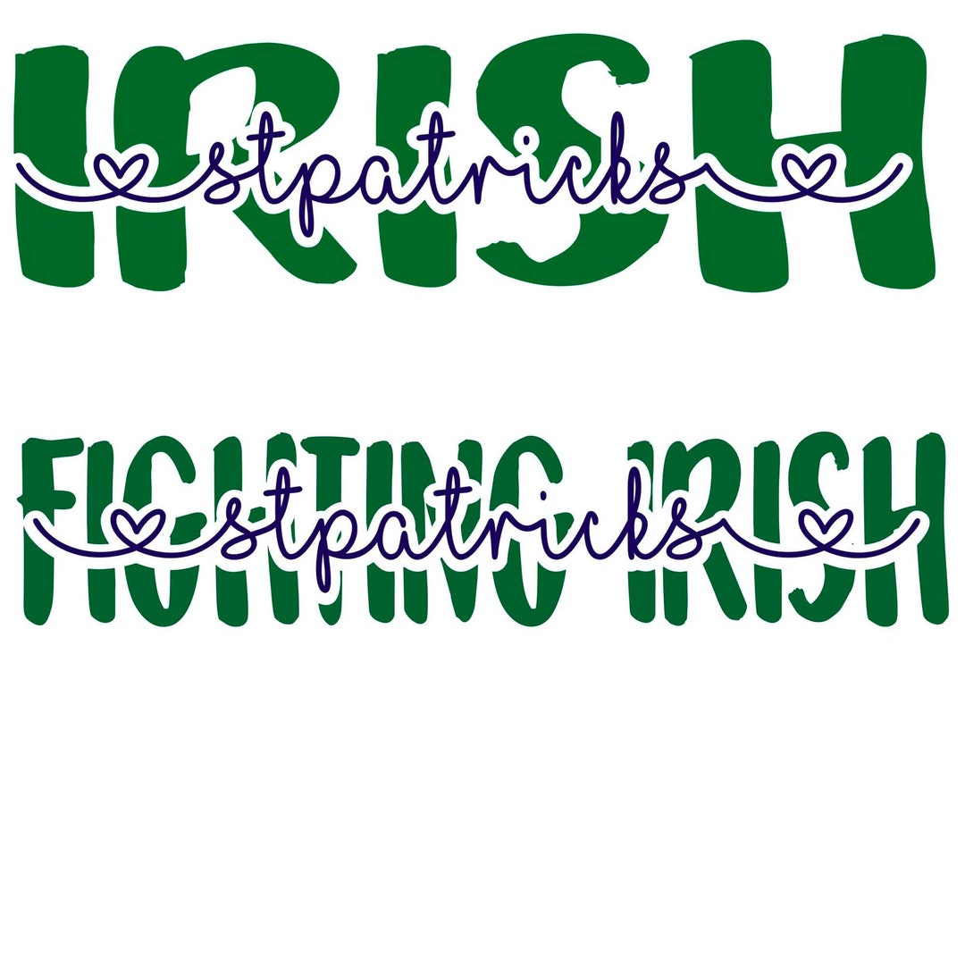 St Patricks Fighting Irish Svg Dxf Cut File - Etsy