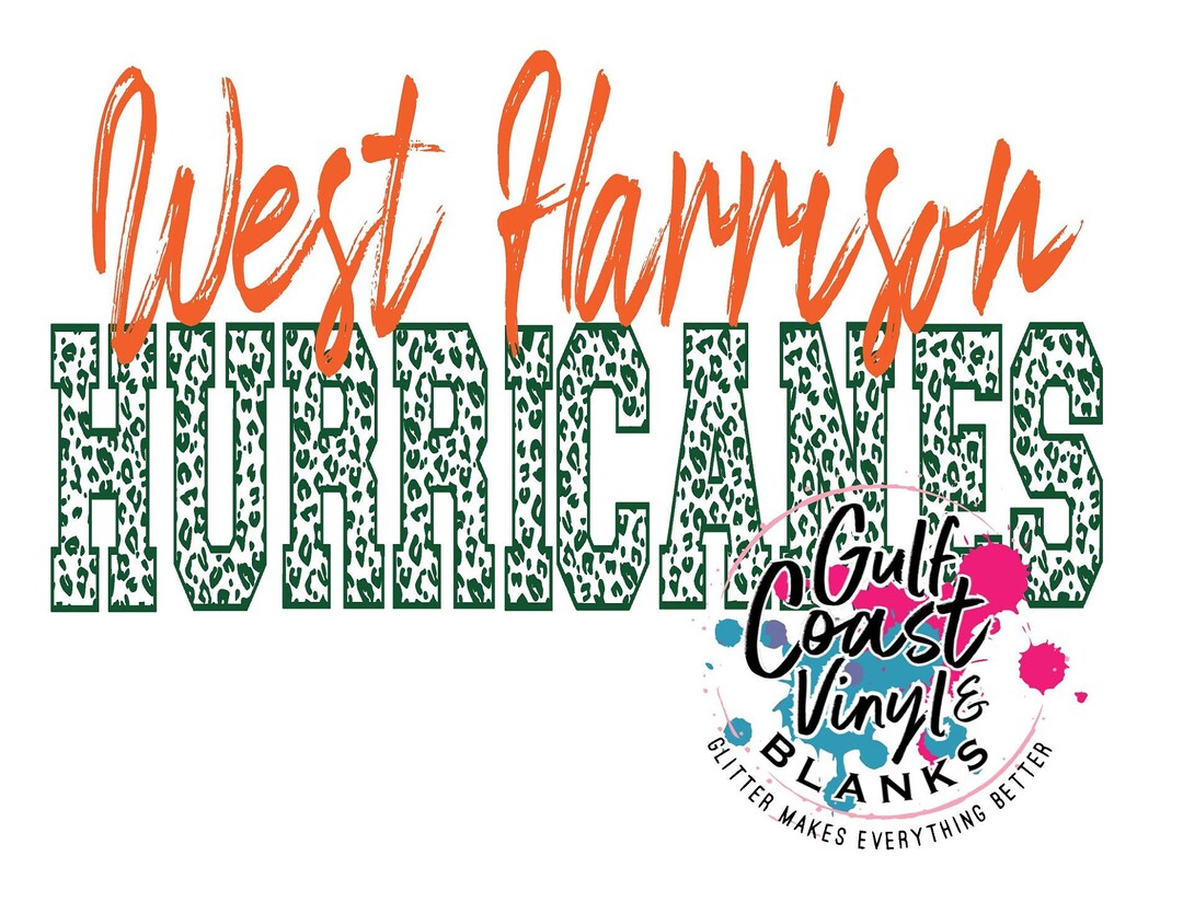 West Harrison Hurricanes Leopard Cut File, Print File or Sublimation ...