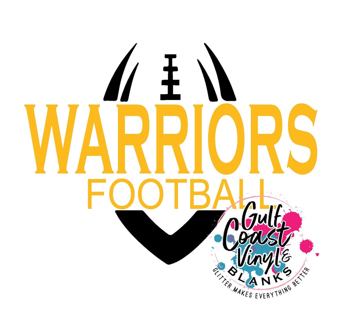 Warriors Football Cut, Print, Sublimation PNG Digital Design Download ...