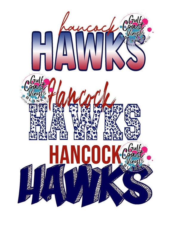 Hancock Hawks Sublimation Cut or Print File Png Digital - Etsy