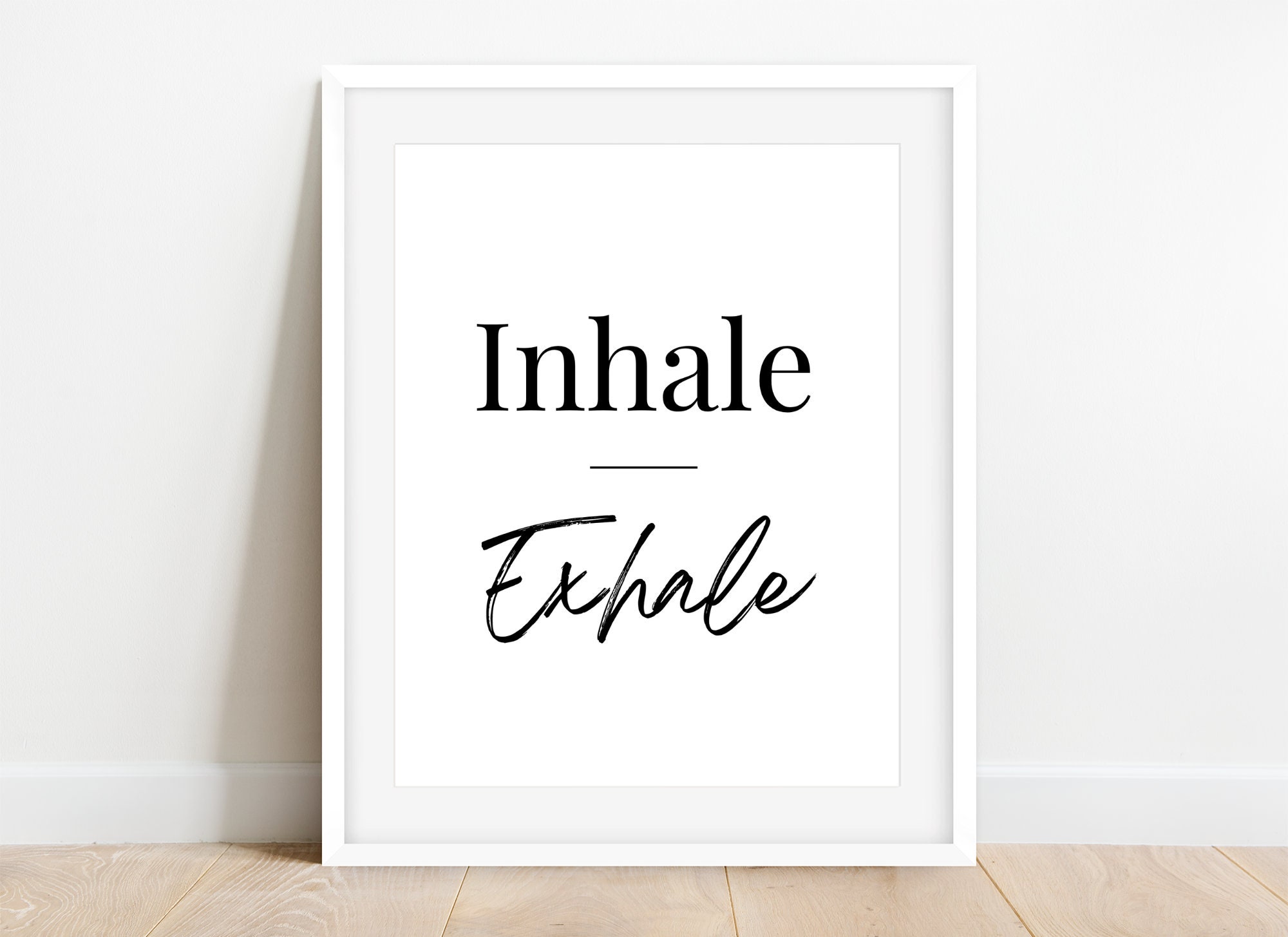 Inhale Exhale | Digital Print | Printable for Bedroom, Office, Living ...