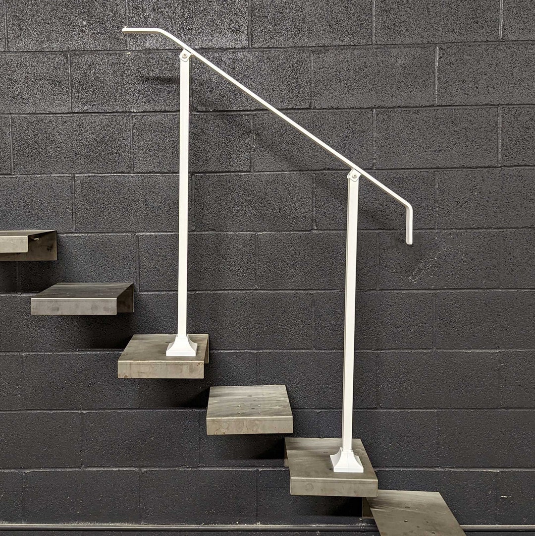 4 Foot Modern Handrail for Stairs for Surface Mount, Metal Railing for ...