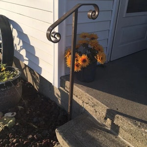 In-ground Single Post Handrail for Stairs for 1 to 2 Steps, Steel ...