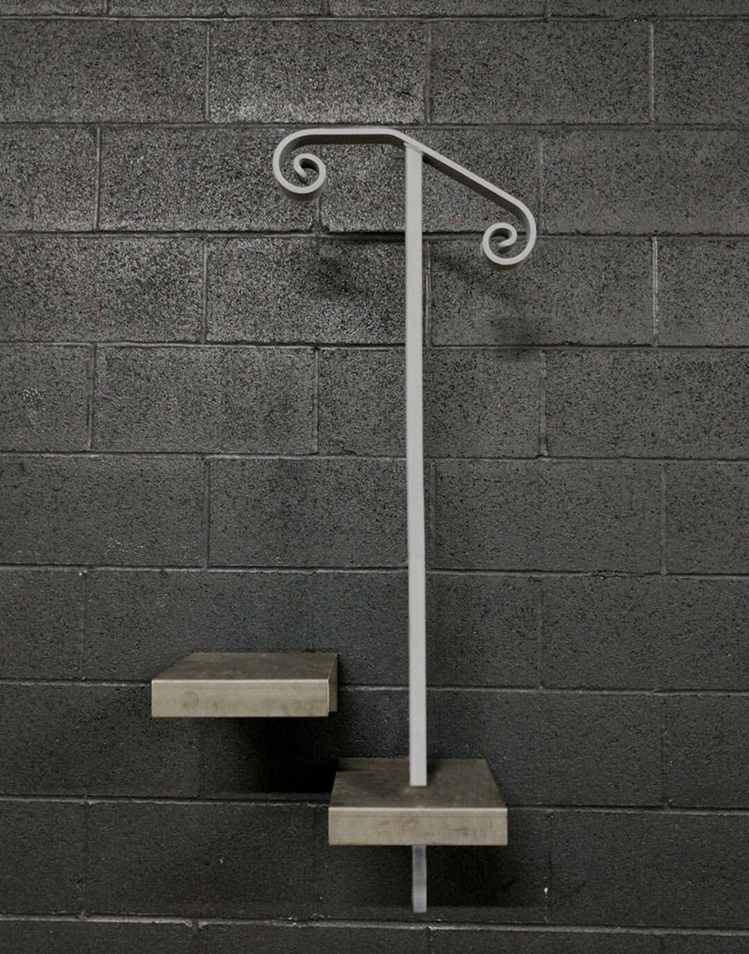 In-ground Single Post Handrail for Stairs for 1 to 2 Steps, Steel ...