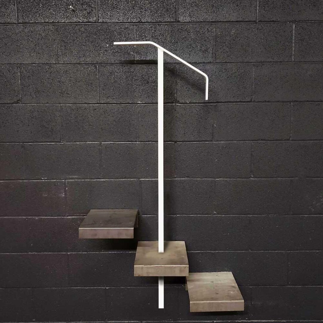 Modern In-ground Single Post Handrail for Stairs for 1 to 2 Steps ...