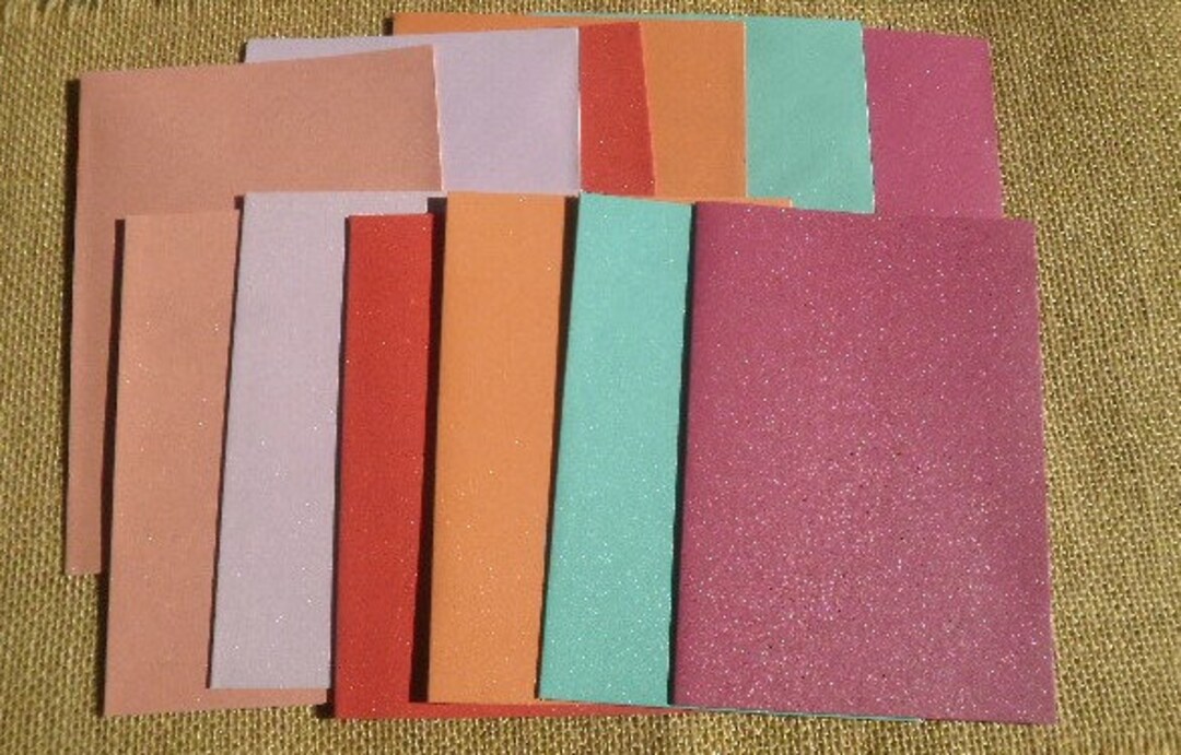 Set 8 of 6 Double Rectangular Cards Envelopes, Multicolored Color, Size ...