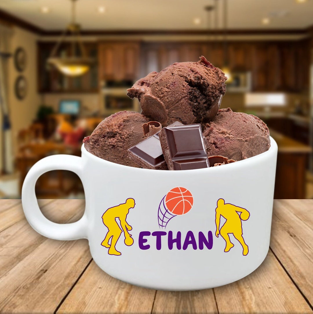 Personalized 4 Inch Diameter Personalized Basketball Bowl - Etsy