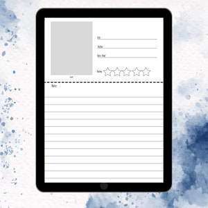 Digital Reading Journal, Goodnotes Reading Journal, Digital Journal ...