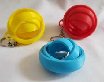 3d Printed Fidget Keychain - Etsy
