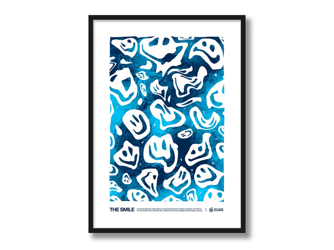 Smiley Face Art Print - Etsy