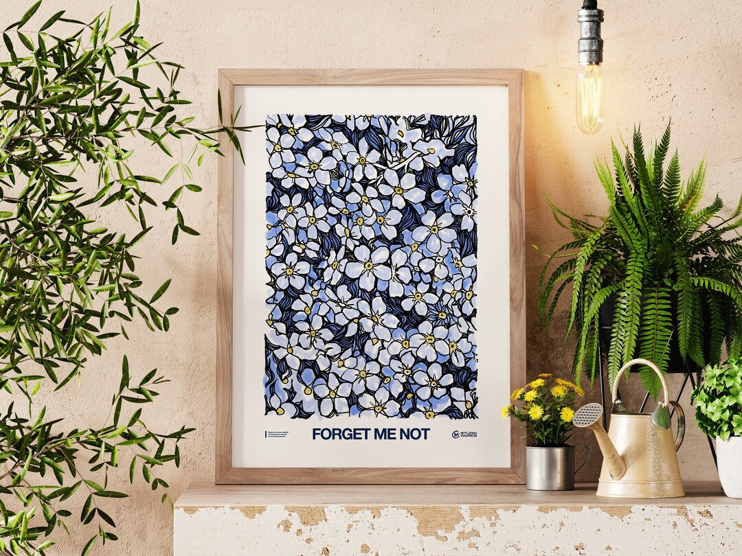 Forget Me Not, Flower, Art Print, A3 / A4 / A5 - Etsy