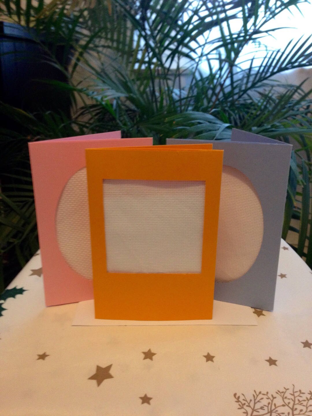 Cross-stitch Embroidery Card, Aida Canvas, Color of Your Choice - Etsy