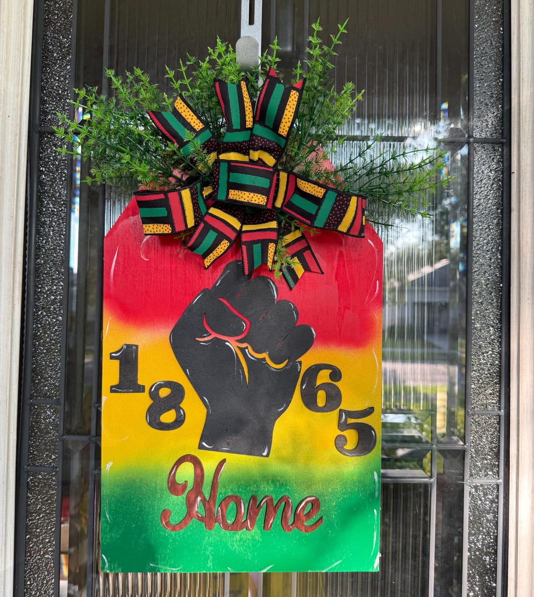 Juneteenth Front Door Sign,door Hanger,wall Decor,black History,african ...