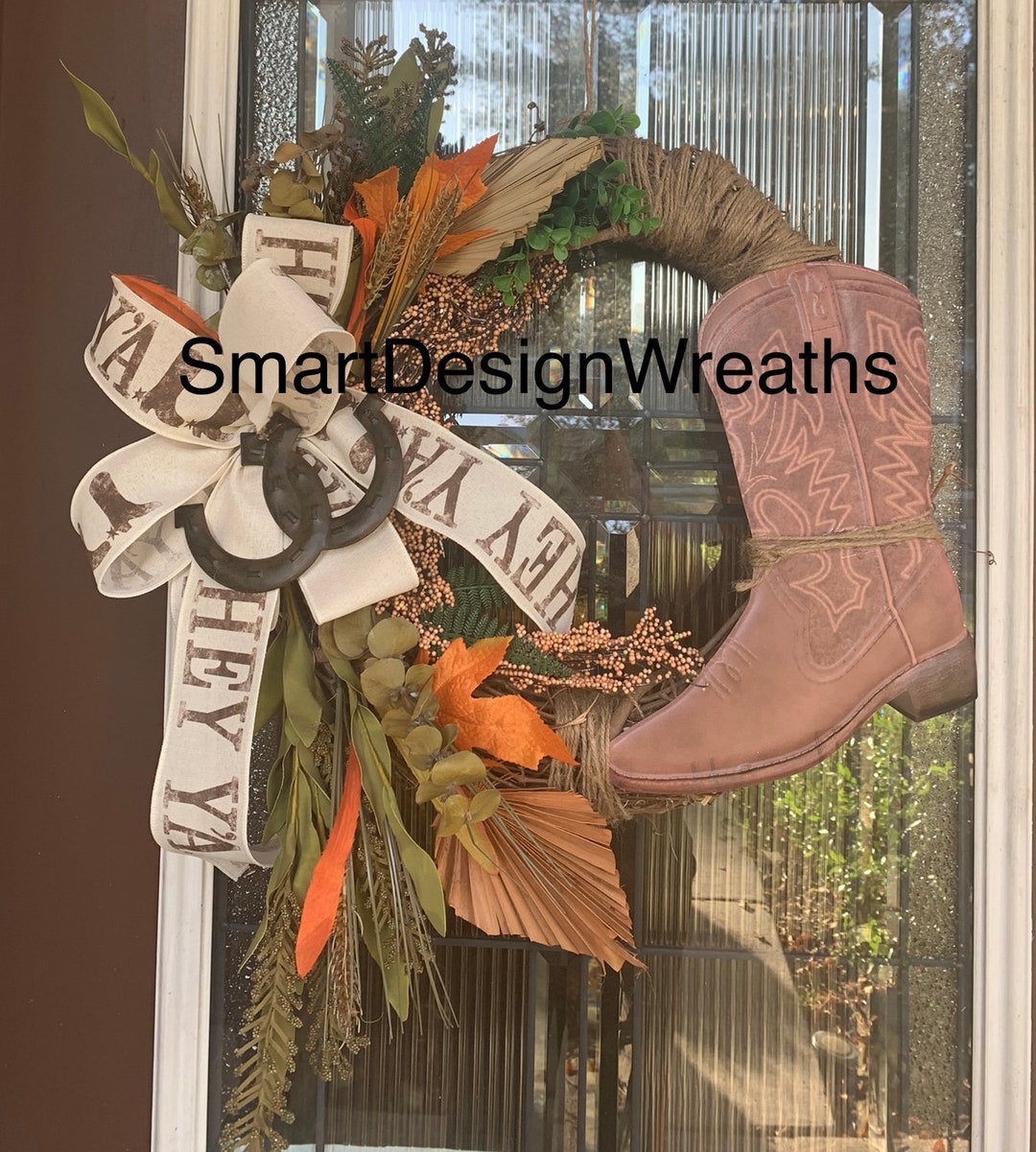 Cowboy Wreath,front Door Wreath,everyday Wreath,wall Decor,grapevine ...