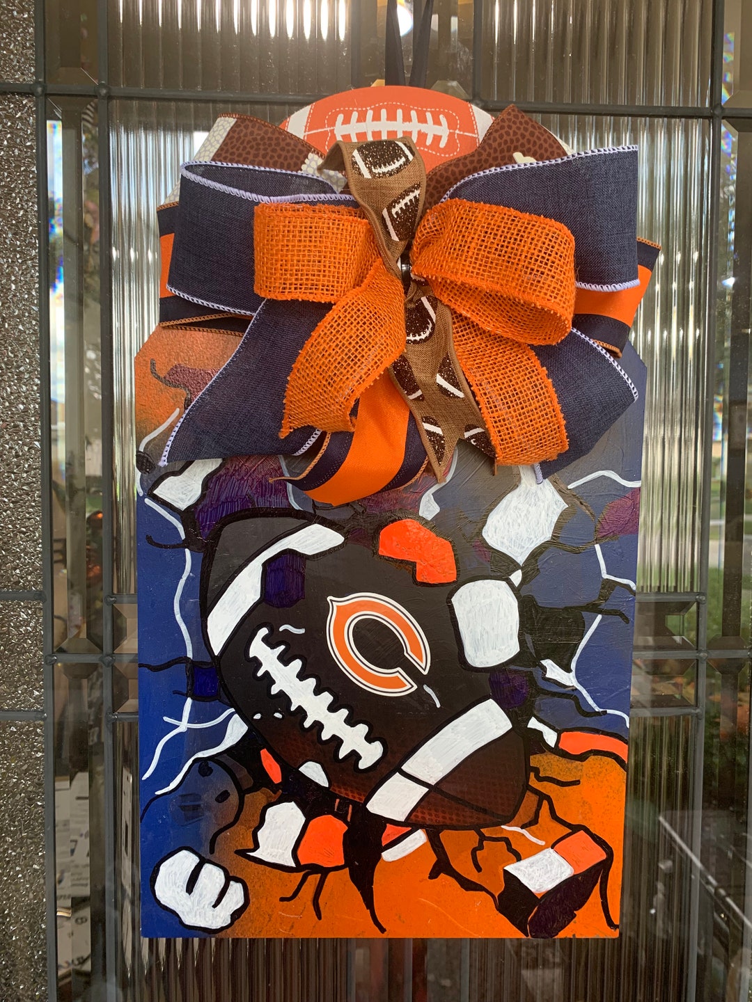 Chicago Bears Front Door Sign,wall Sign,nfl Sign,wall Decor,wooden Door ...