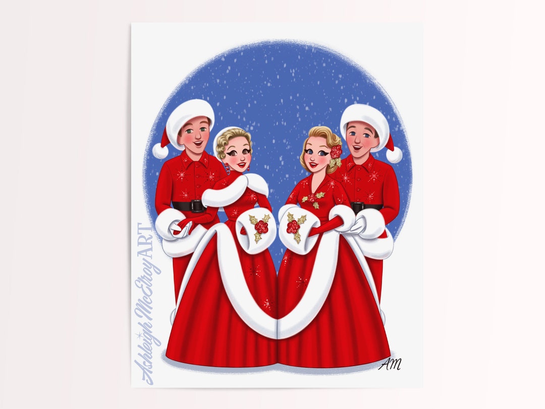 White Christmas Finale Illustration Art Print - Classic Movie Musical ...
