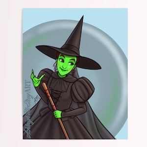 Wizard of Oz Wicked Witch Illustration Art Print - Etsy