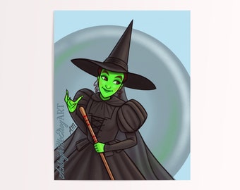 WIZARD OF OZ Original Art 'wicked Witch of the West' Original A4 ...