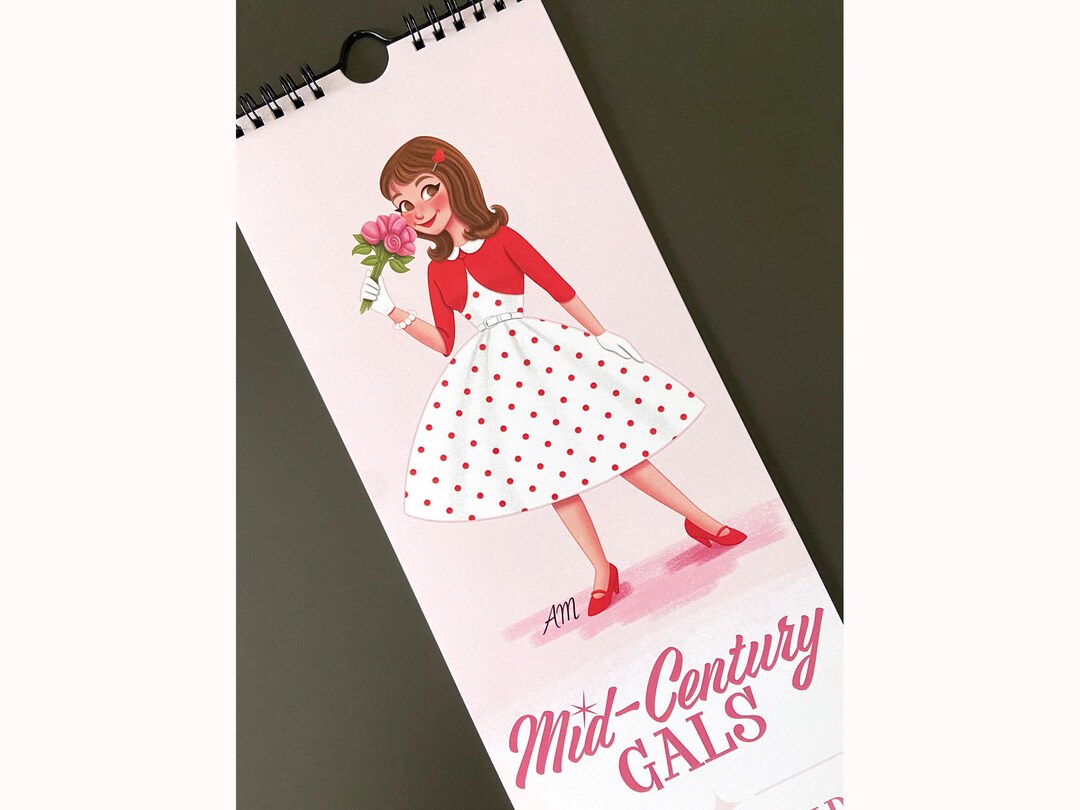 Mid-century Gals 2024 Wall Calendar - Etsy