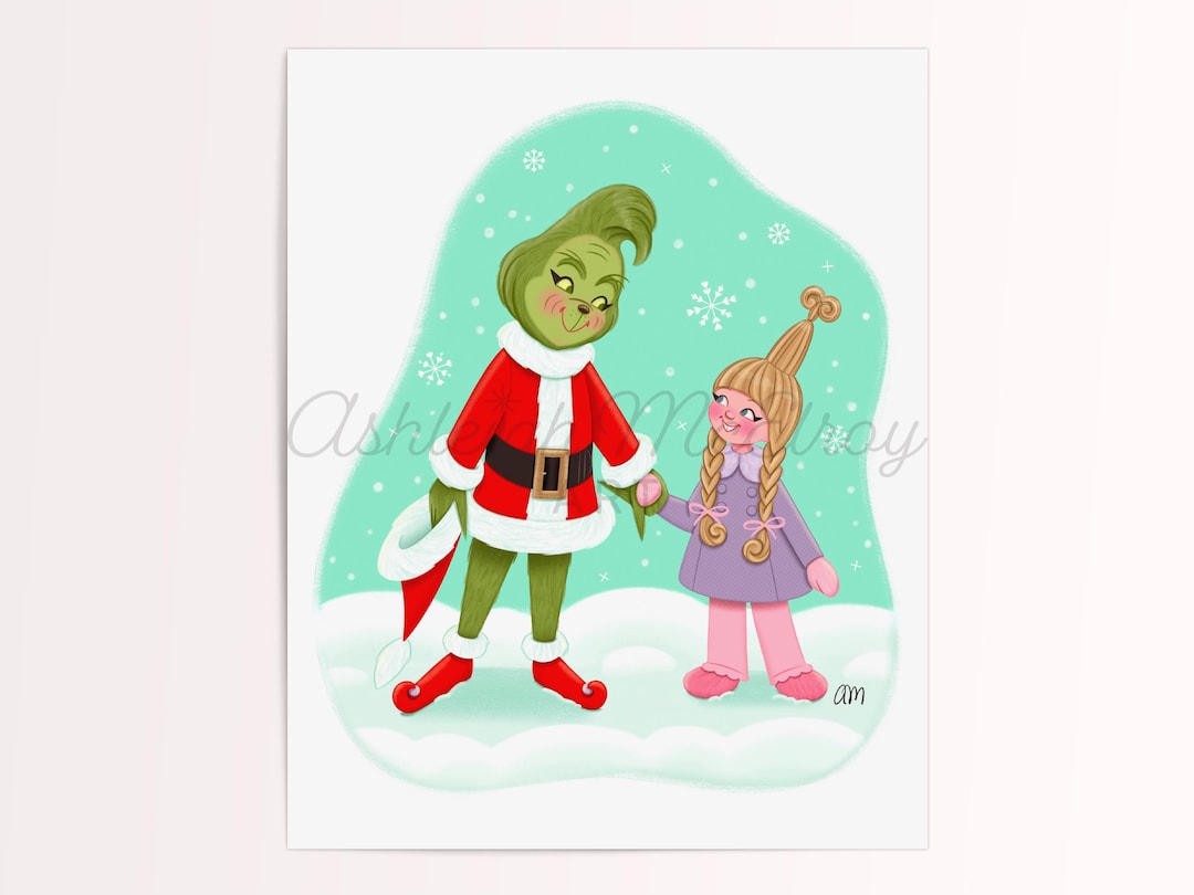The Grinch & Cindy Lou Who - Welcome, Christmas - Illustration Art ...
