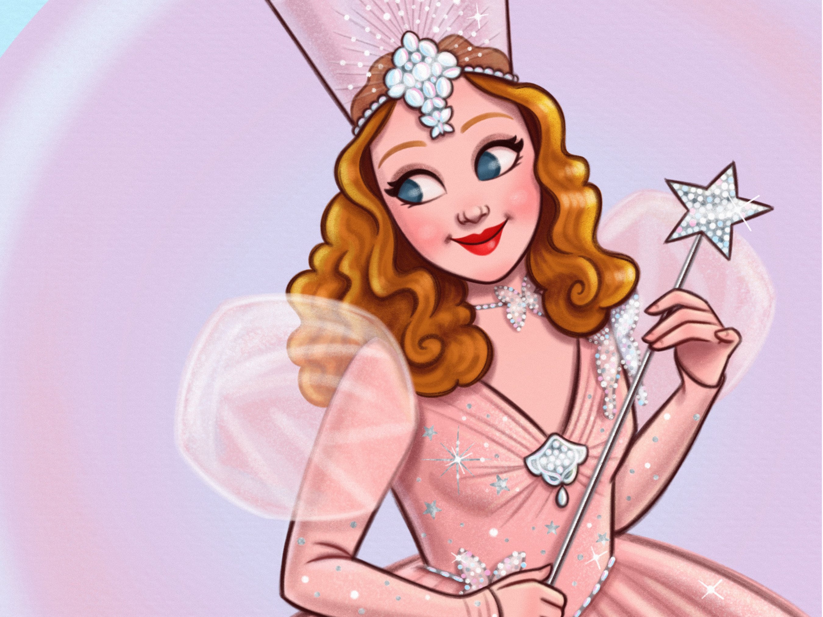 Wizard of Oz Glinda Illustration Art Print - Etsy