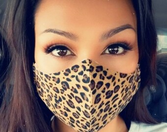 Cheetah Face Mask | Etsy