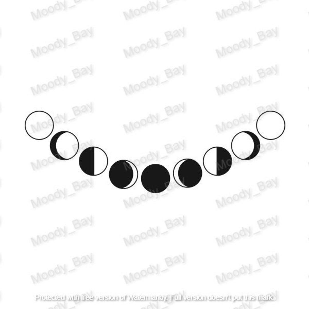 Moon Phases Inspired SVG PNG JPG Files Instant Download - Etsy