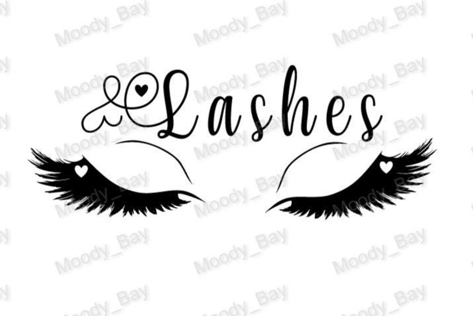 Custom Lashes Logo Svg File Png File Digital Download - Etsy