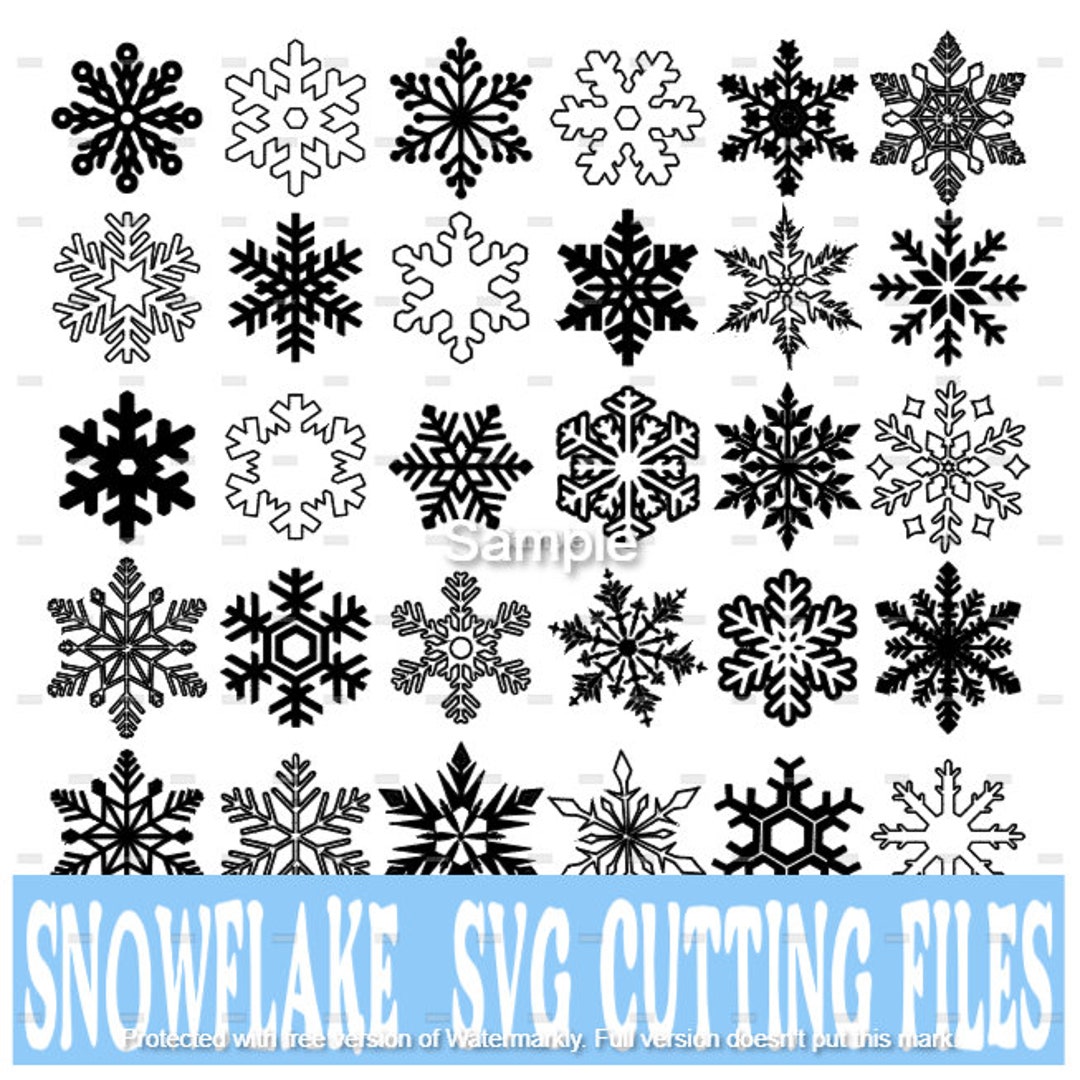 Snowflake Svg Cutting Files Digital Downloads - Etsy