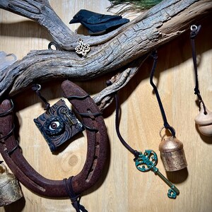Witch Bells Mystical Home Protection Rusty Horseshoe Good Luck Amulets ...