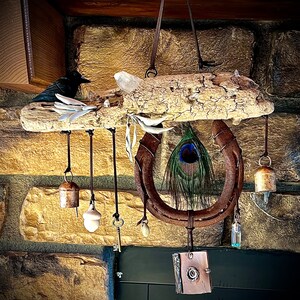 Witch Bells Mystical Home Protection Good Luck Amulets Black Raven Blue ...