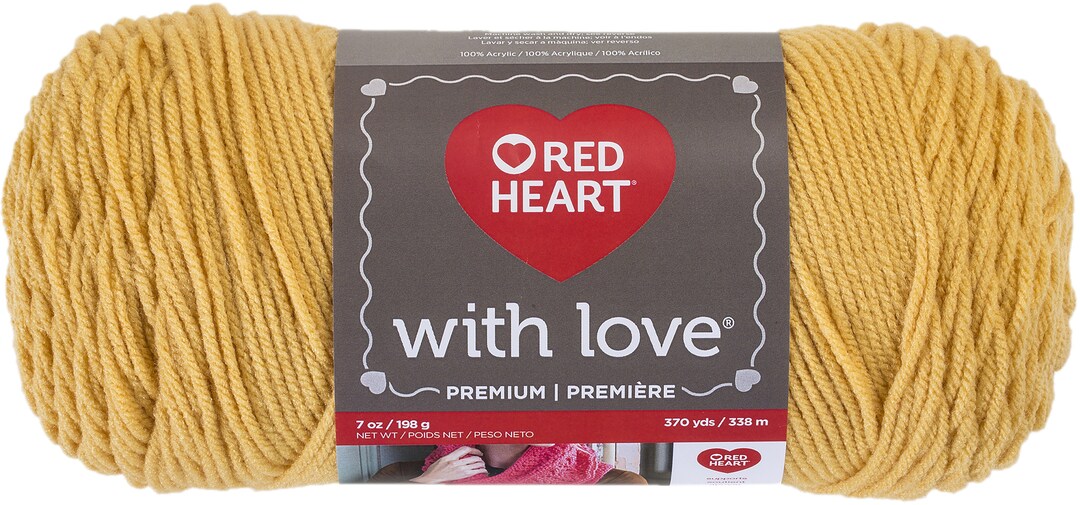 Red Heart With Love Yarn-cornsilk - Etsy