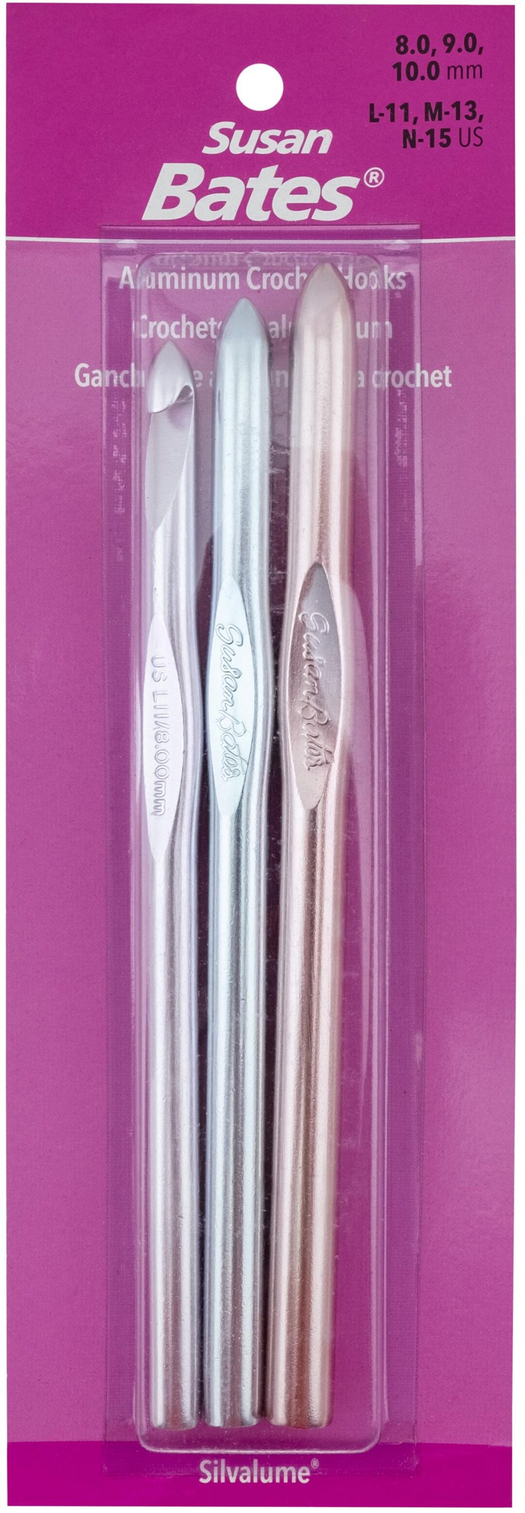 Susan Bates Silvalume Aluminum Crochet Hook Set-sizes L11 to N15 - Etsy