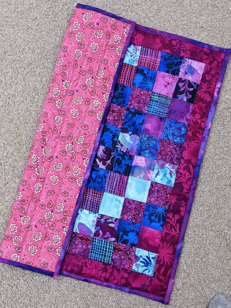 Purple and Pink Doll Quilt Purple and Blue Doll Quilt Modern - Etsy