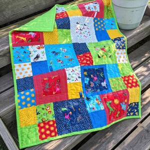 Animal Baby Quilt, Handmade Baby Quilt With Tags, Jungle Quilt - Etsy
