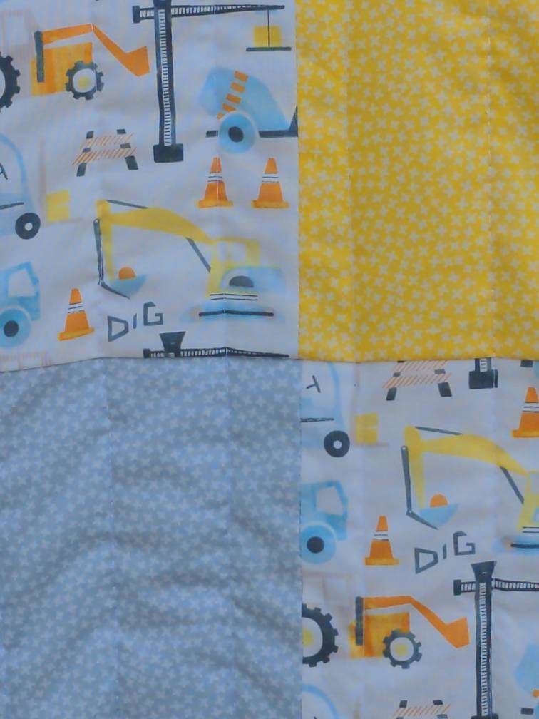 Construction Equipment Baby Quilt, Big Trucks Baby Quilt, Digger Quilt ...