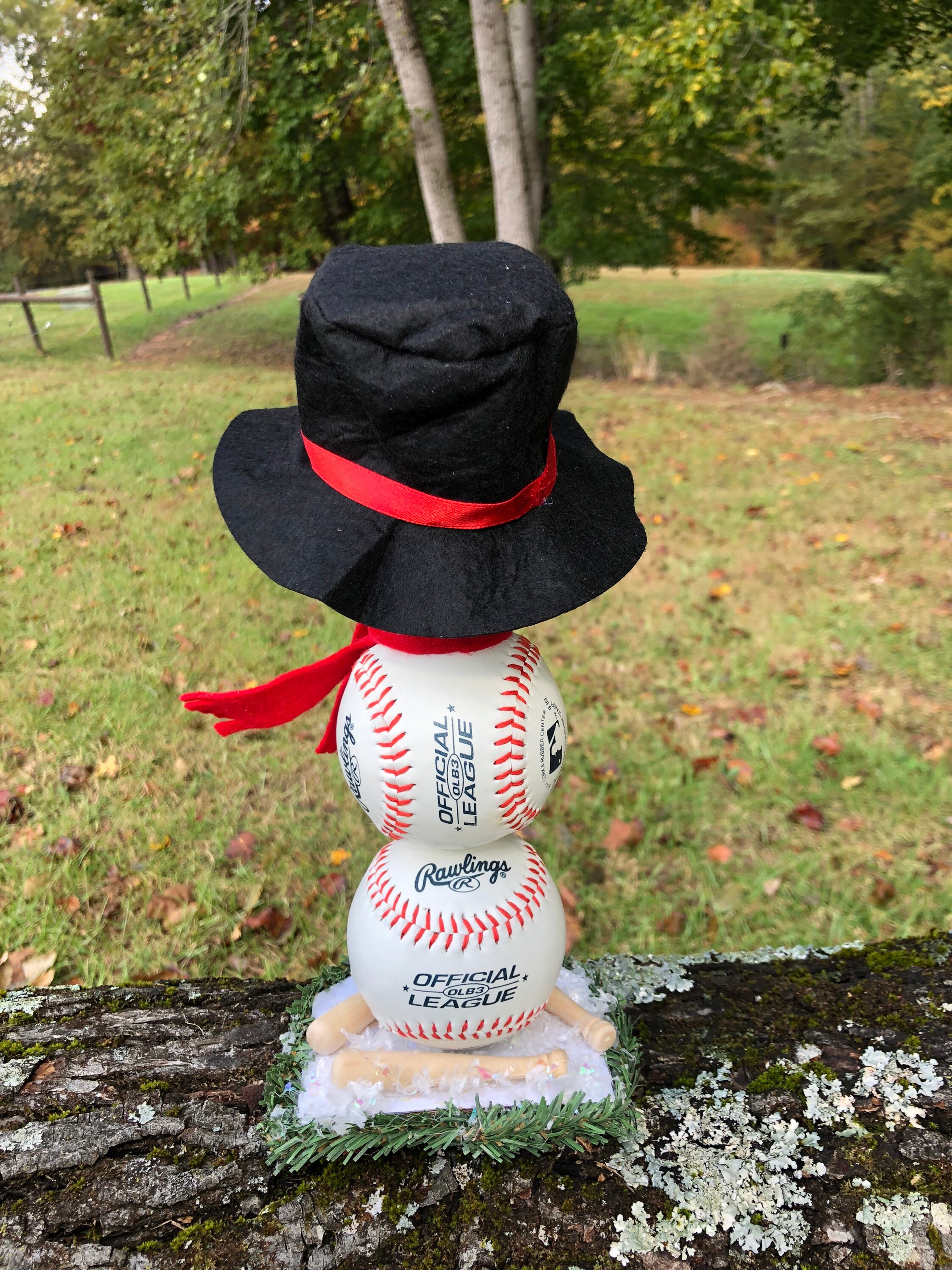 Baseball Snowman - Etsy