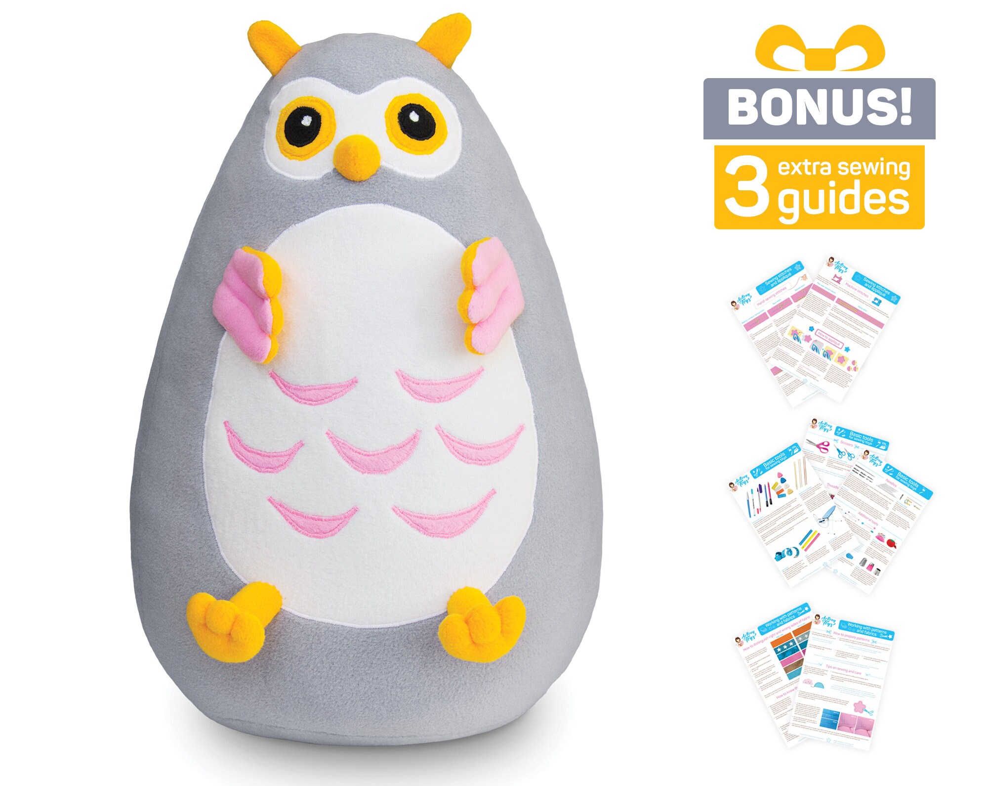 Fatty Owl pattern for sewing PDF Stuffed owl pattern | Etsy