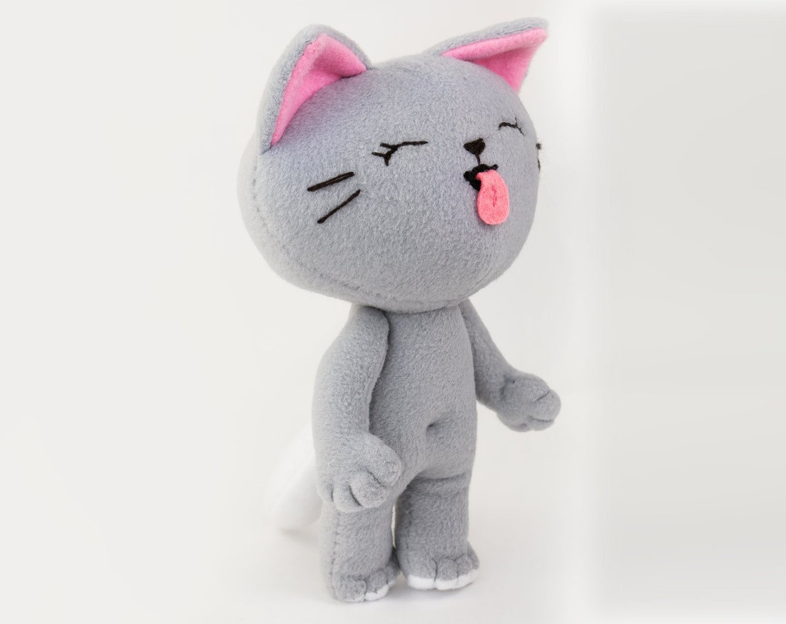 Cat Doll pattern: plush Kitty sewing pattern PDF & tutorial | Etsy