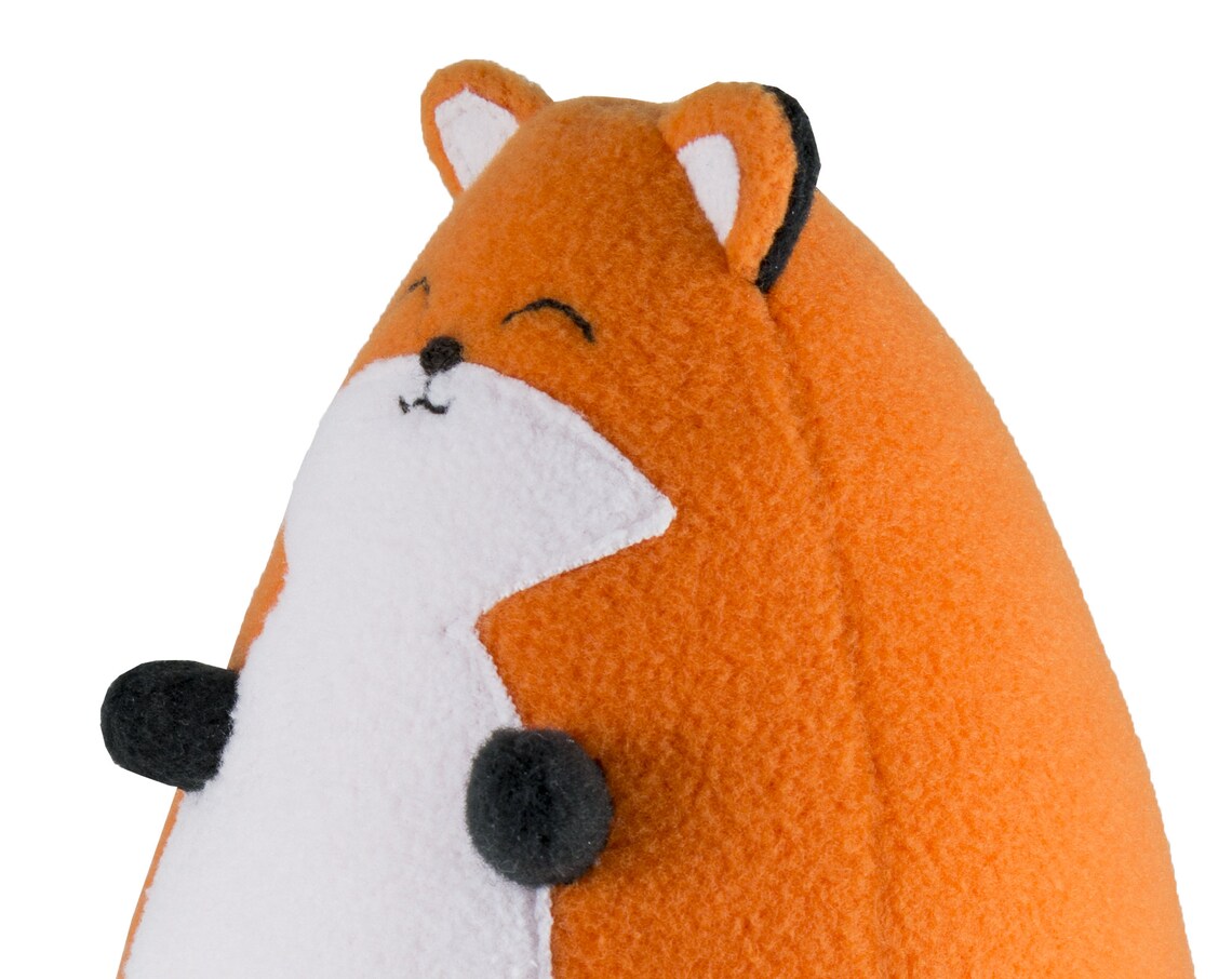 Stuffed Fox pattern PDF: Fat plush Fox sewing pattern & animal | Etsy