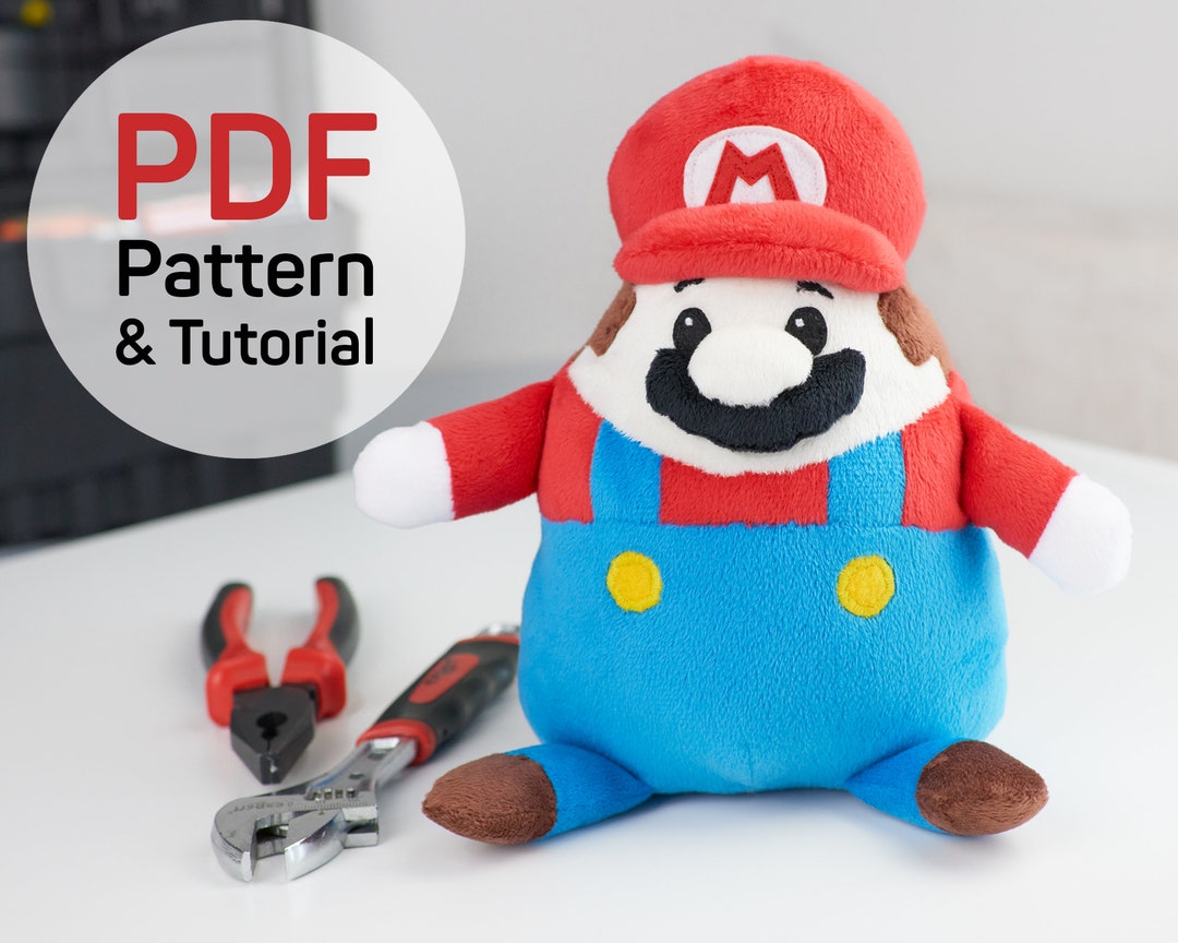 Mario Chibi Plush Sewing Pattern PDF – Kawaii Stuffed Doll Tutorial ...